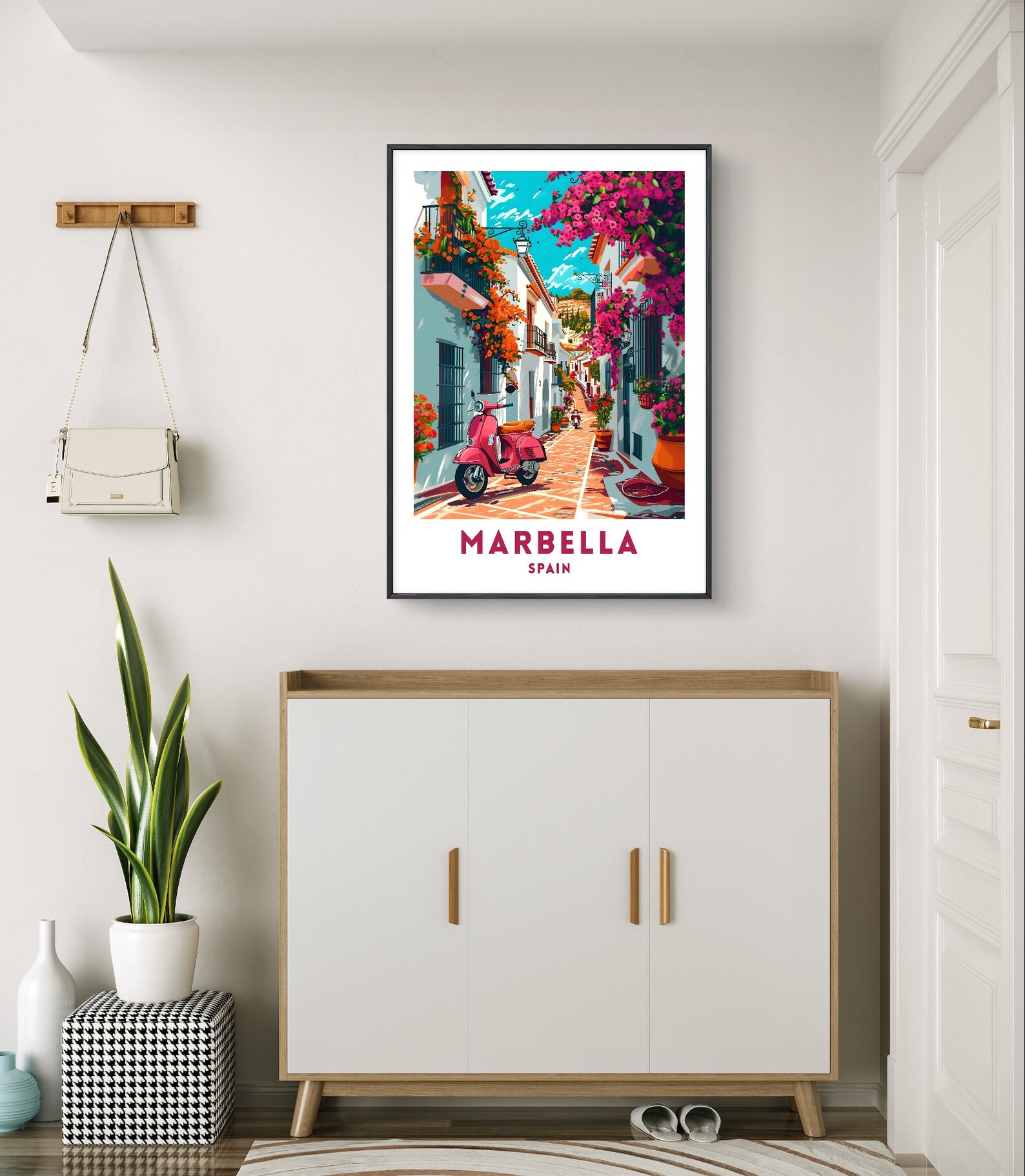 Marbella Vintage Travel Print, Spanish Wall Art, Spain Poster, Summer ...