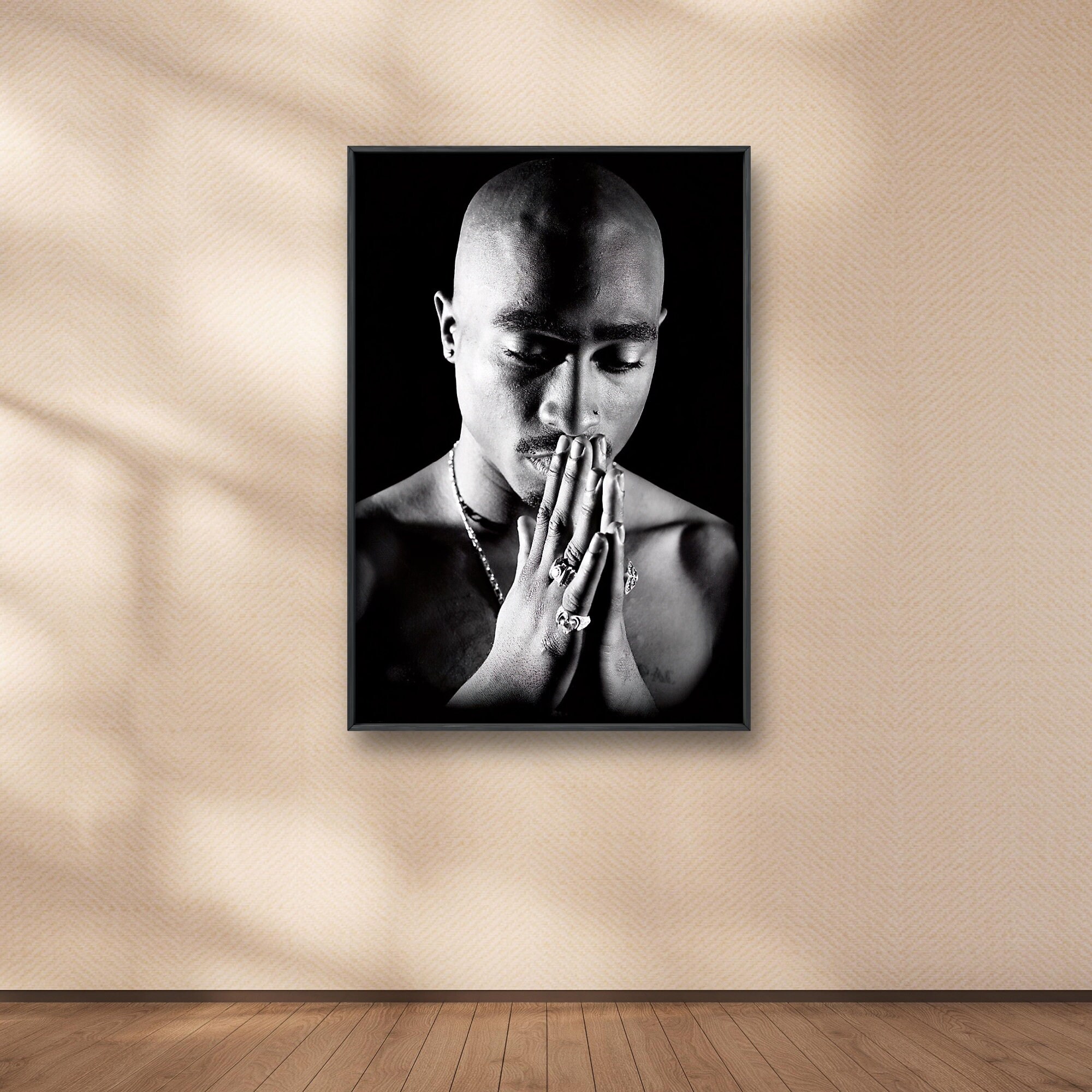 Tupac Shakur Print, 2pac Poster, American Rapper, Rap Music Poster ...