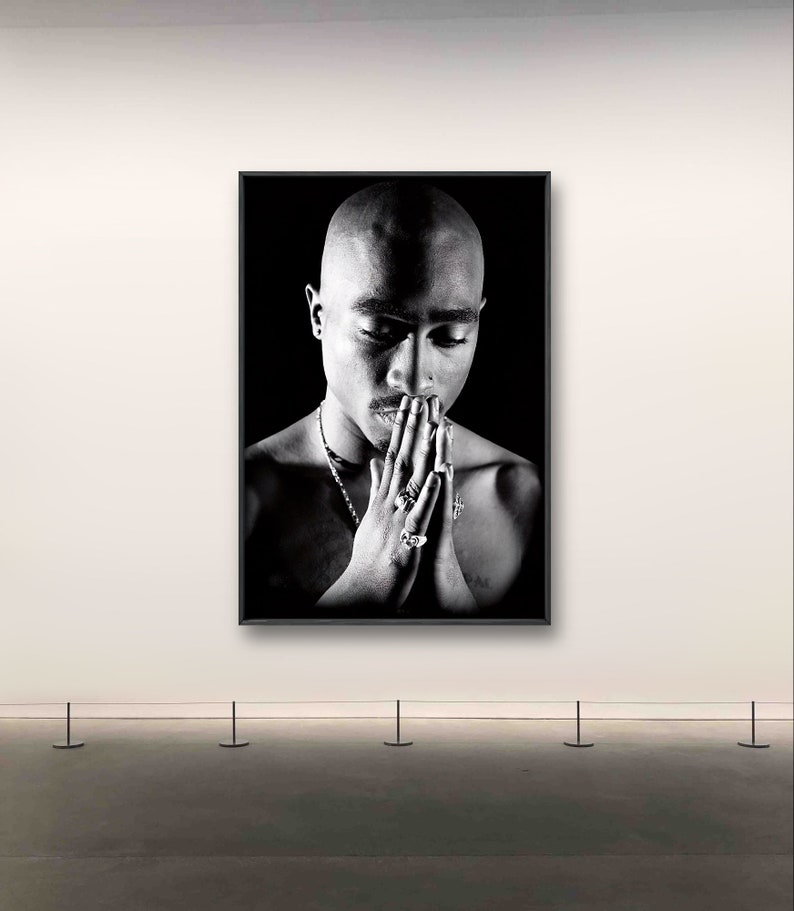 Tupac Shakur Print, 2pac Poster, American Rapper, Rap Music Poster ...