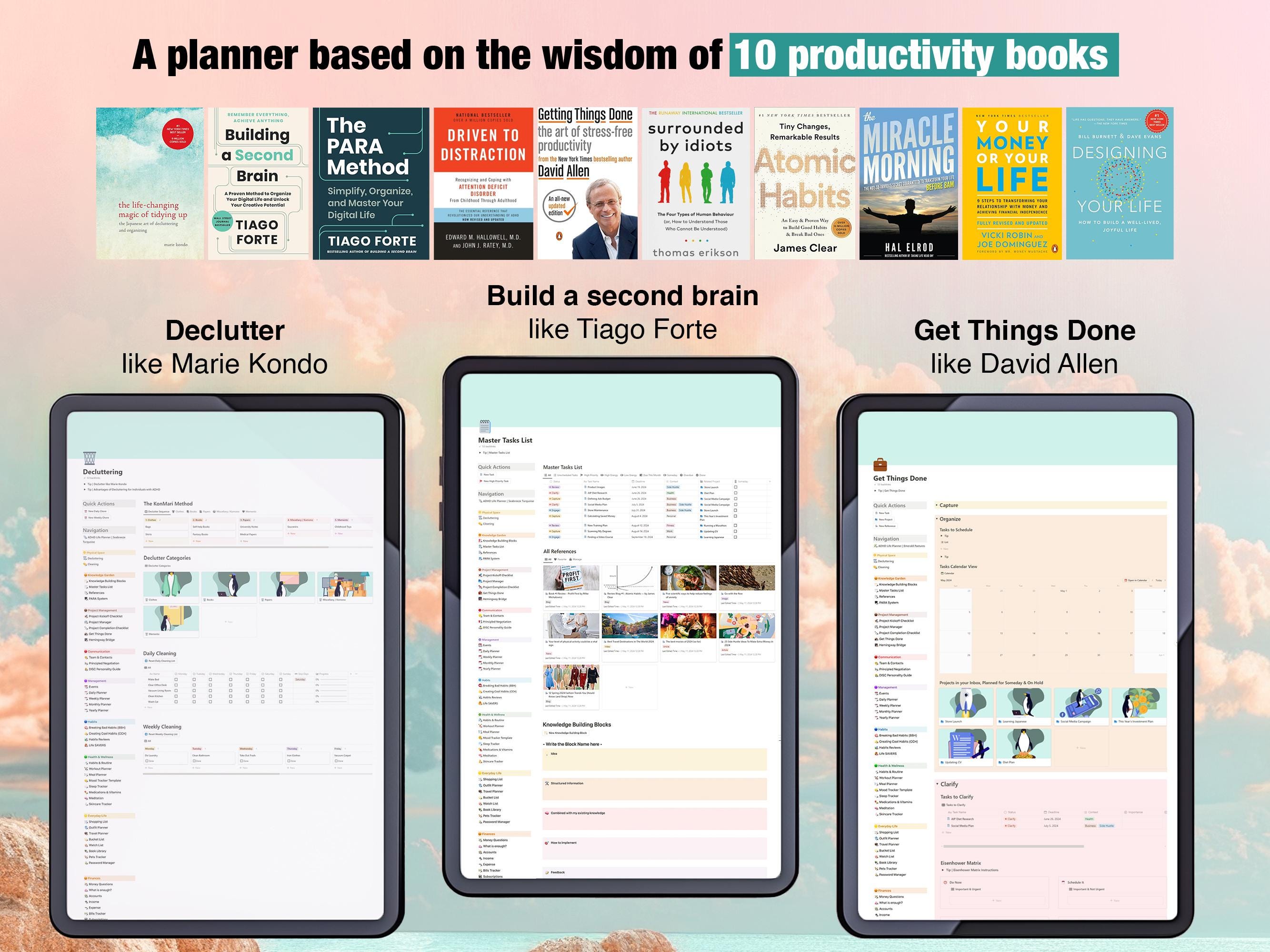 Notion Template ADHD, Notion Life Planner, Second Brain, 12-week Year ...