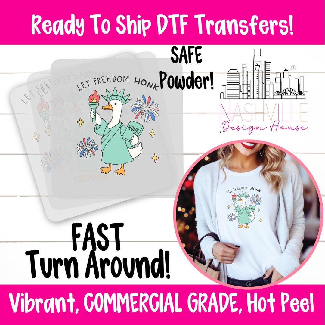 Let Freedom Honk DTF Transfer • Funny Goose Heat Transfer for Shirts ...