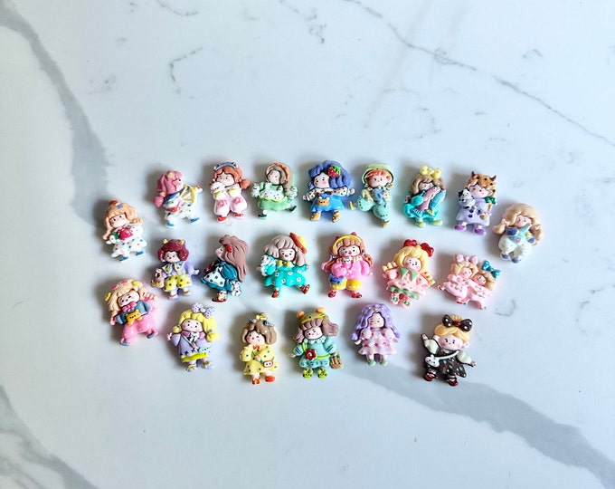 Kawaii Doll Resin Charms, Resin Flatback Charms, Decoden DIY Charms ...