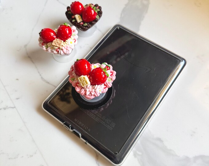 Cute Kawaii Strawberry Decoden Phone Grips, Mount, Stand, Griptok ...
