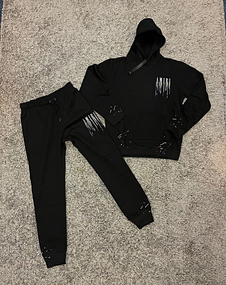 Amiri Paint Drip Tracksuit Brand New - Etsy