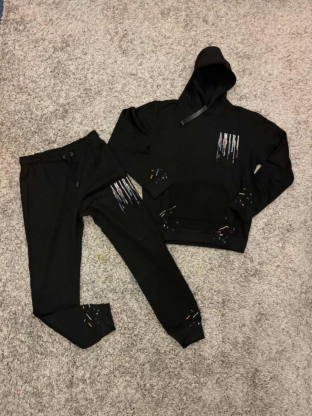 Amiri Paint Drip Tracksuit Brand New - Etsy