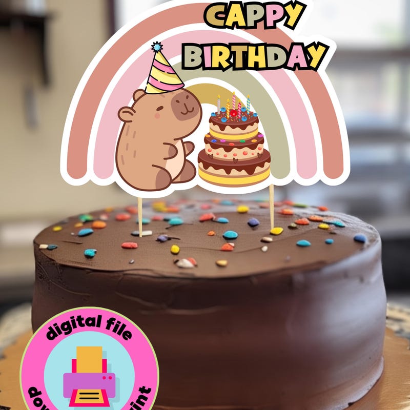Capibara cake topper - Etsy España