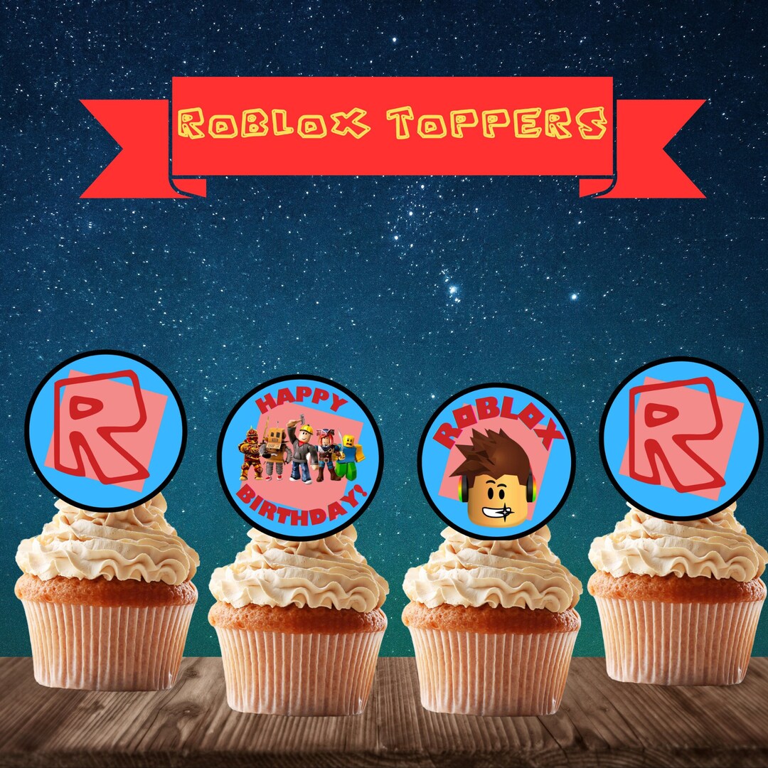 Roblox Cupcake Toppers, Roblox Birthday Topper, Gamer Cupcake Topper ...