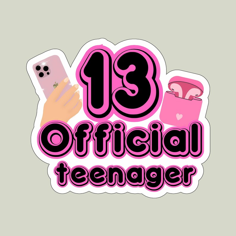 Official Teenager Cake Topper: 13th Birthday Party Decor (PDF) - Etsy