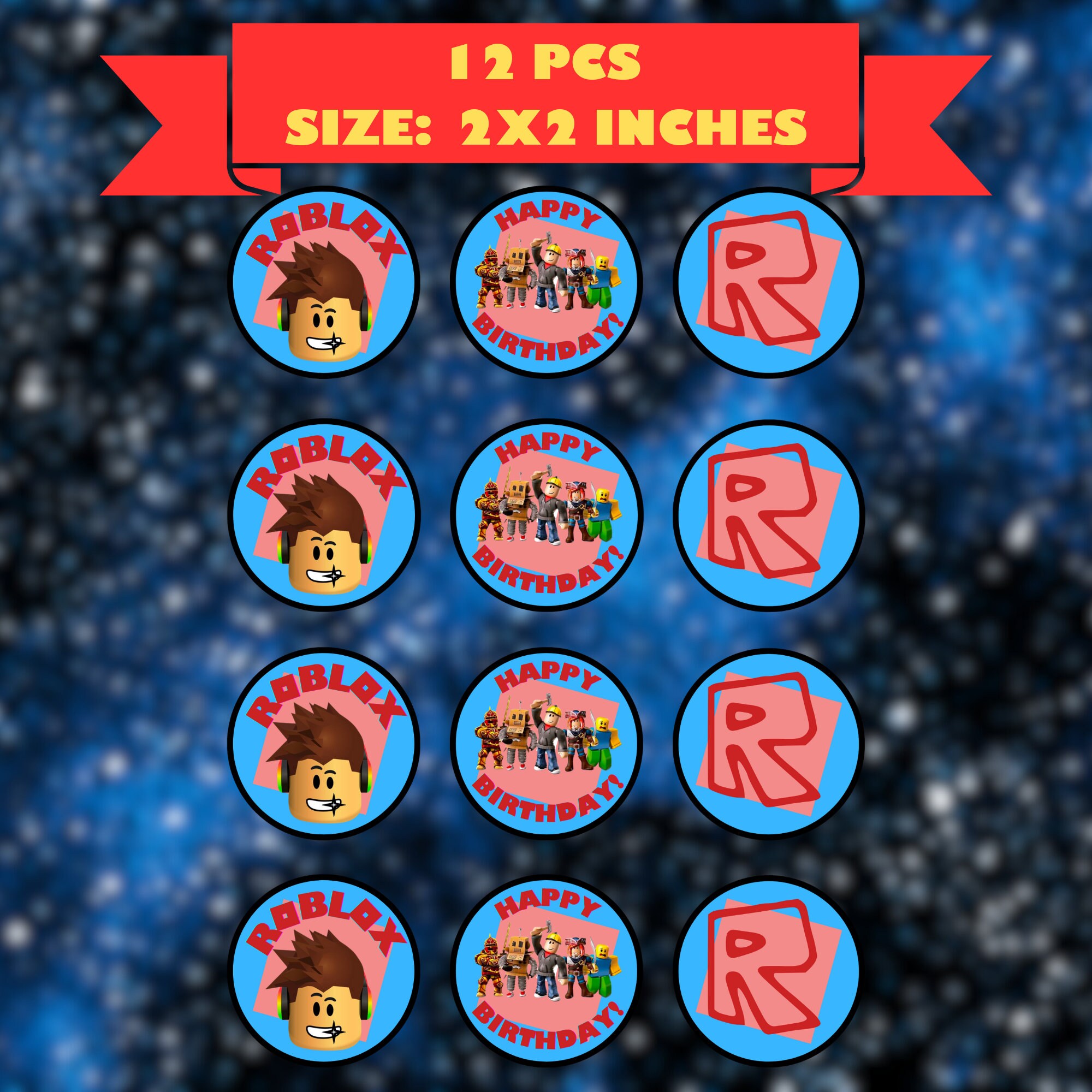 Roblox Cupcake Toppers, Roblox Birthday Topper, Gamer Cupcake Topper ...