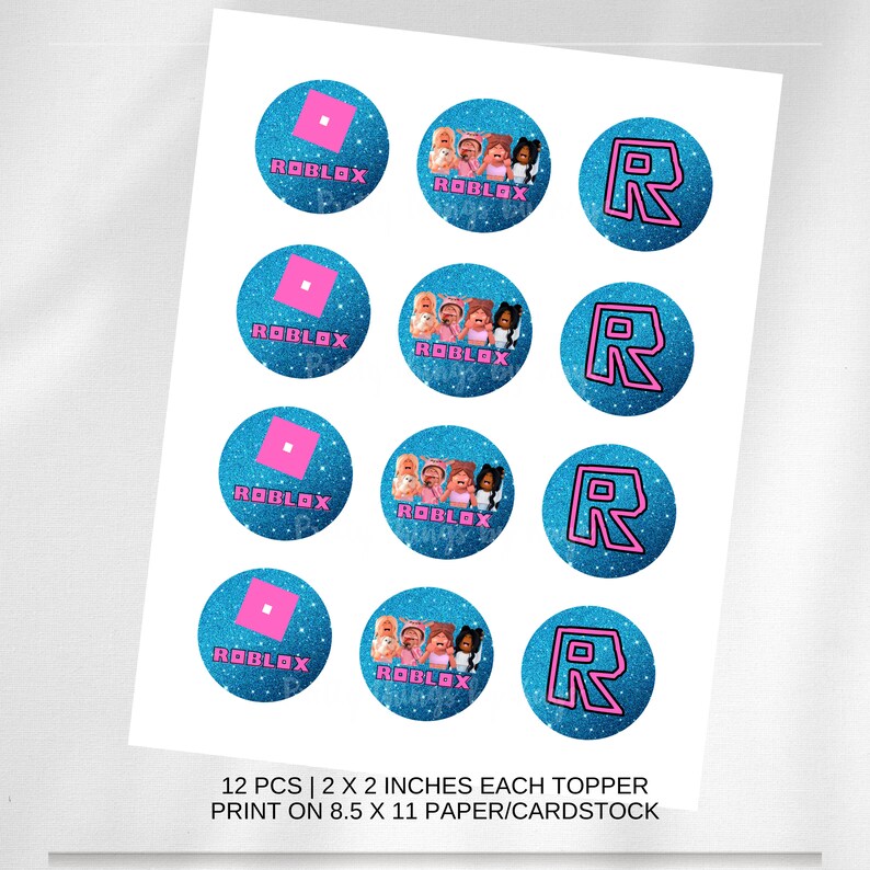 Blue Roblox Girls, Pink Roblox Girls, Roblox Cupcake Toppers, Roblox ...