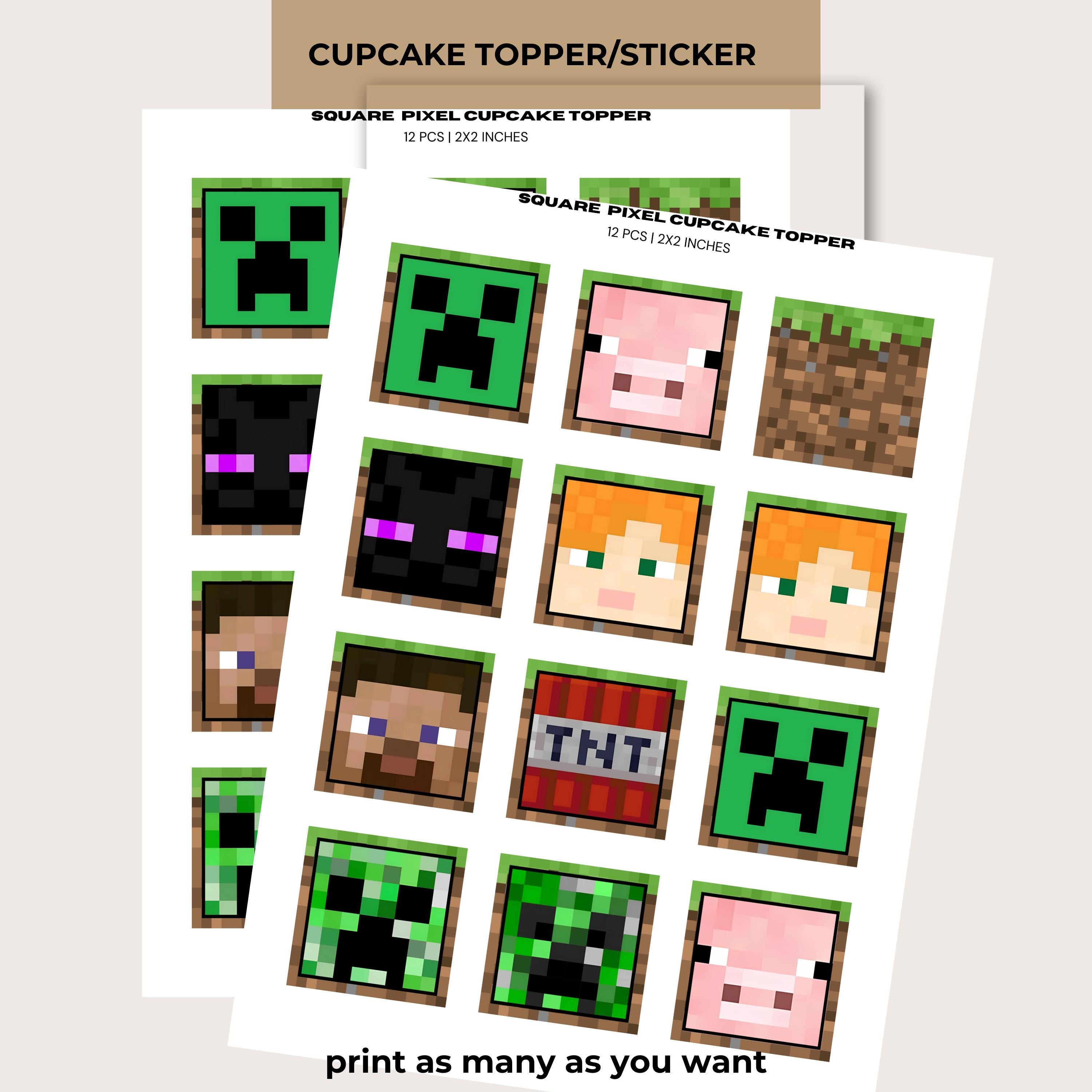Minecraft Cupcakes Printables