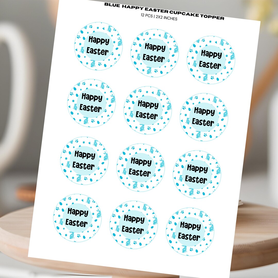 Easter Printable Cupcake Toppers: Cupcake, Cookie, Favor, Gift Tags ...
