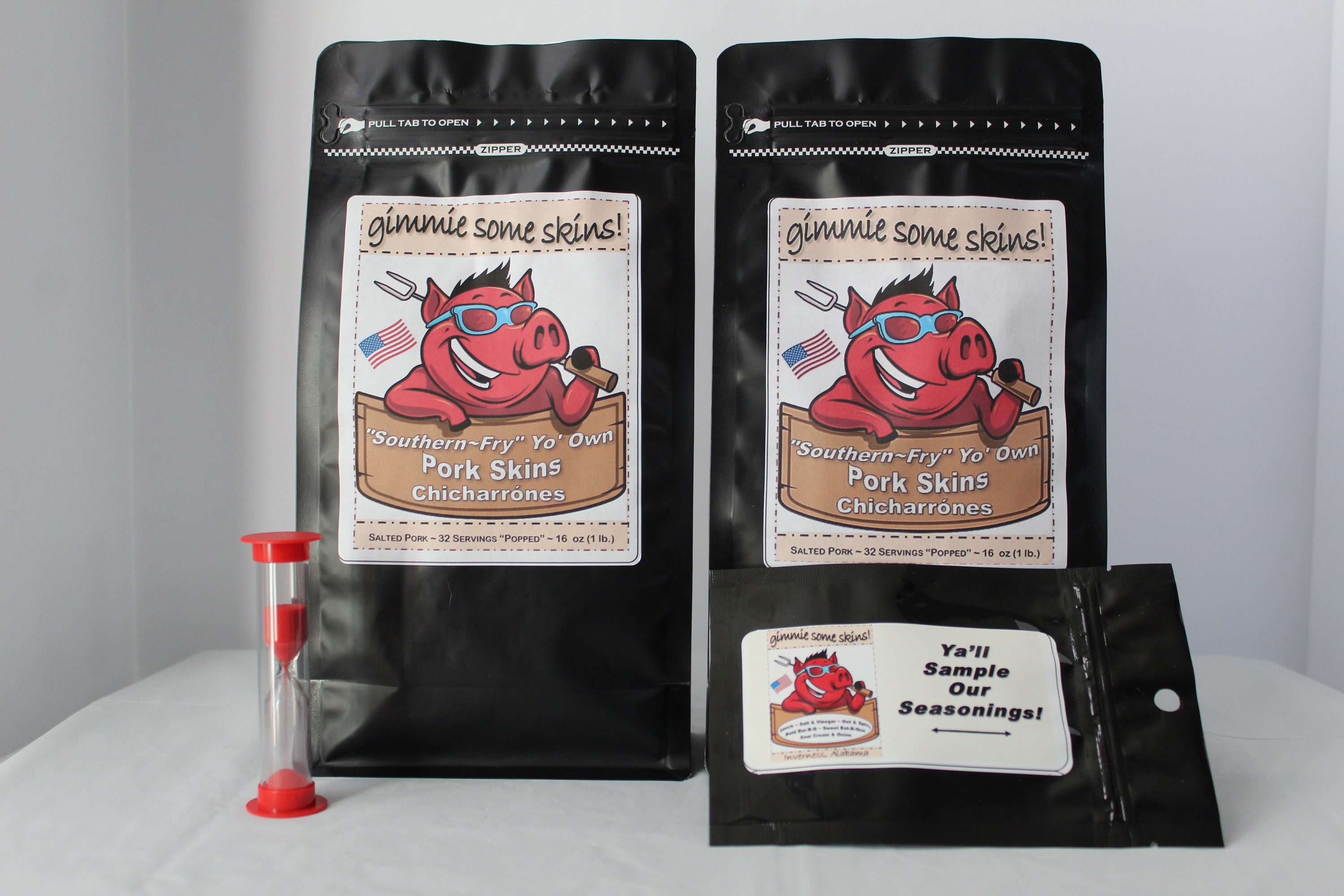 Pork Skins 2 Lbs You-fry Chicharrones Rinds Snack and Free Spice Sample ...