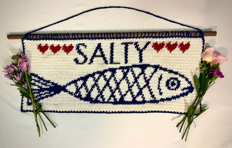 Salty Fish Crochet Wall Hanging Pattern - Etsy