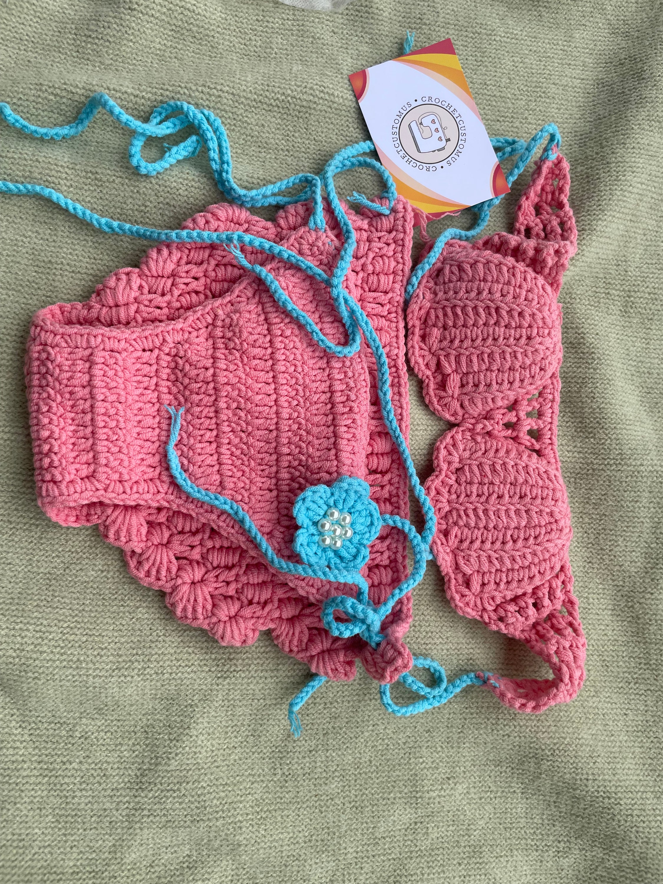 Crochet Swimsuit Beach Set Swimwear for Little Girls Toddler Children ...