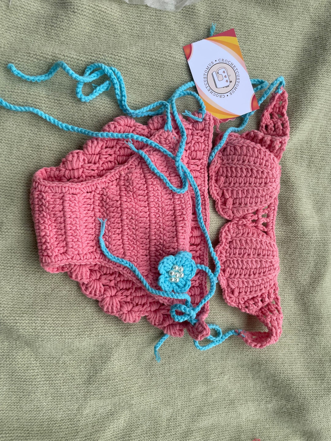 Crochet Swimsuit Beach Set Swimwear for Little Girls Toddler Children ...