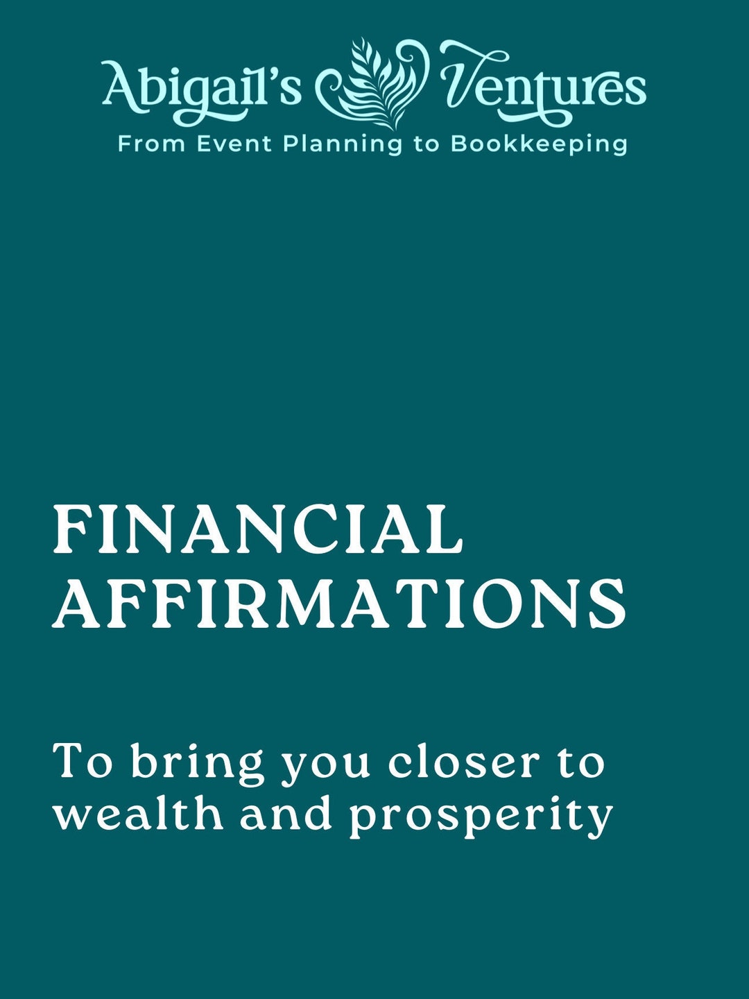 Financial Affirmations Booklet - Etsy