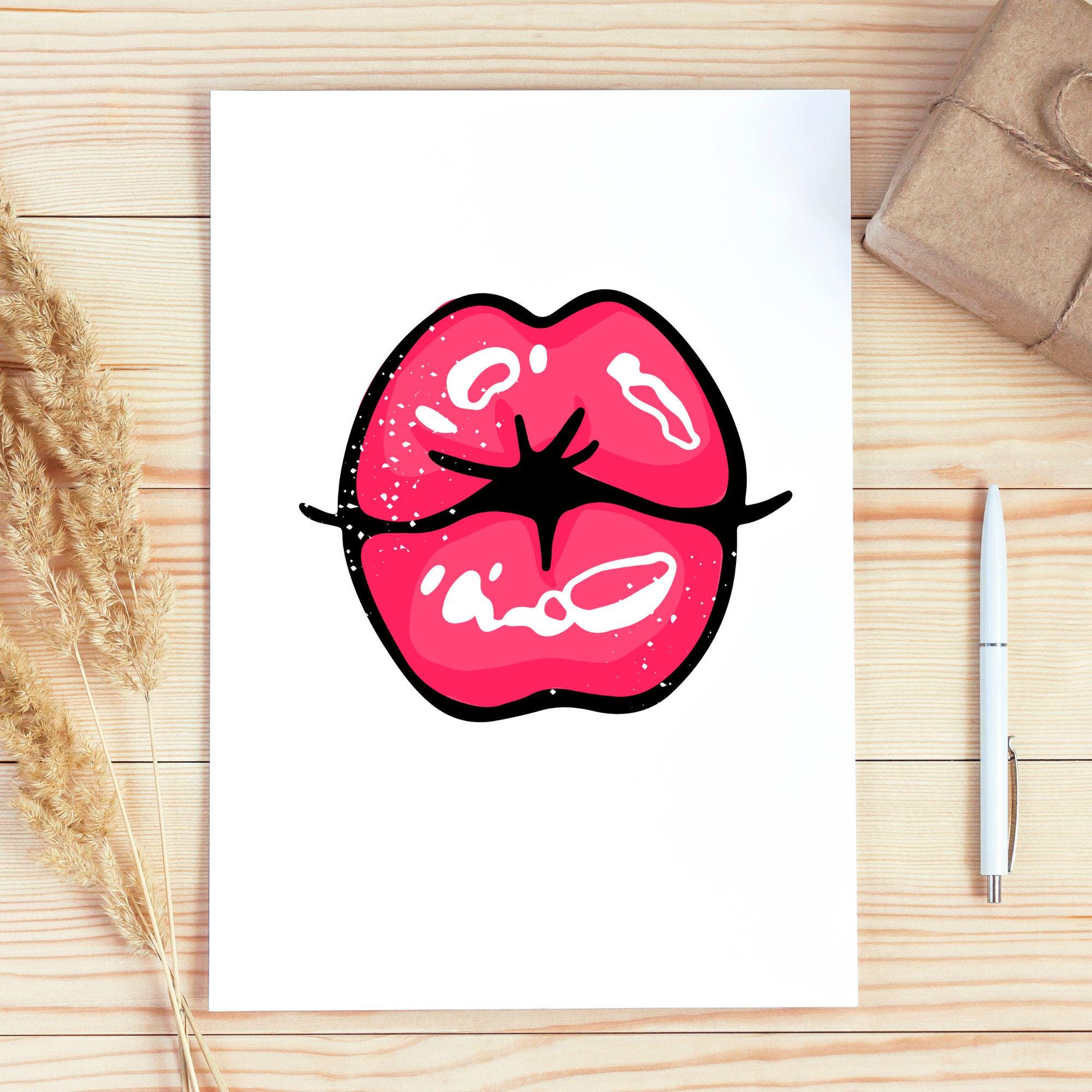 Lips Svg Bundle Pink Lips Png Bundle Kiss Svg Lips Print Svg Pink Lips ...