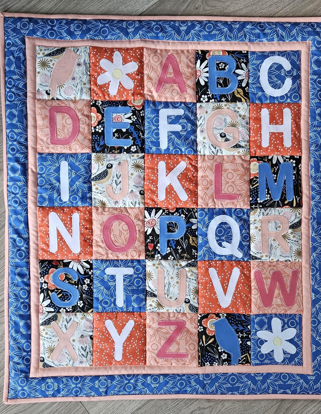 ABC Babies Handmade Quilted Playmat Bird Song - Etsy