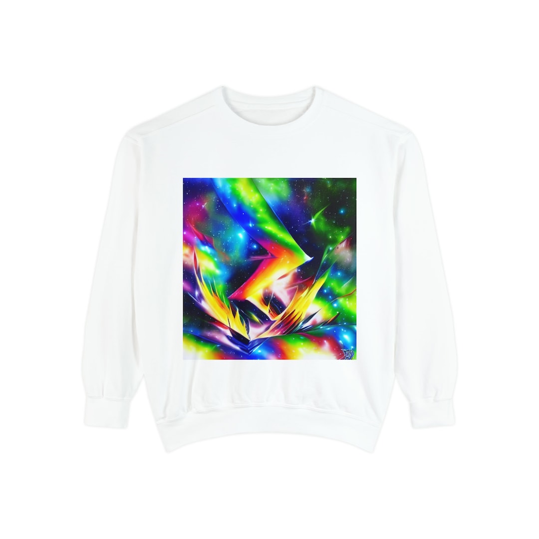Unisex Garment-dyed Sweatshirt Nebula Design Shirt Nebula Pattern ...