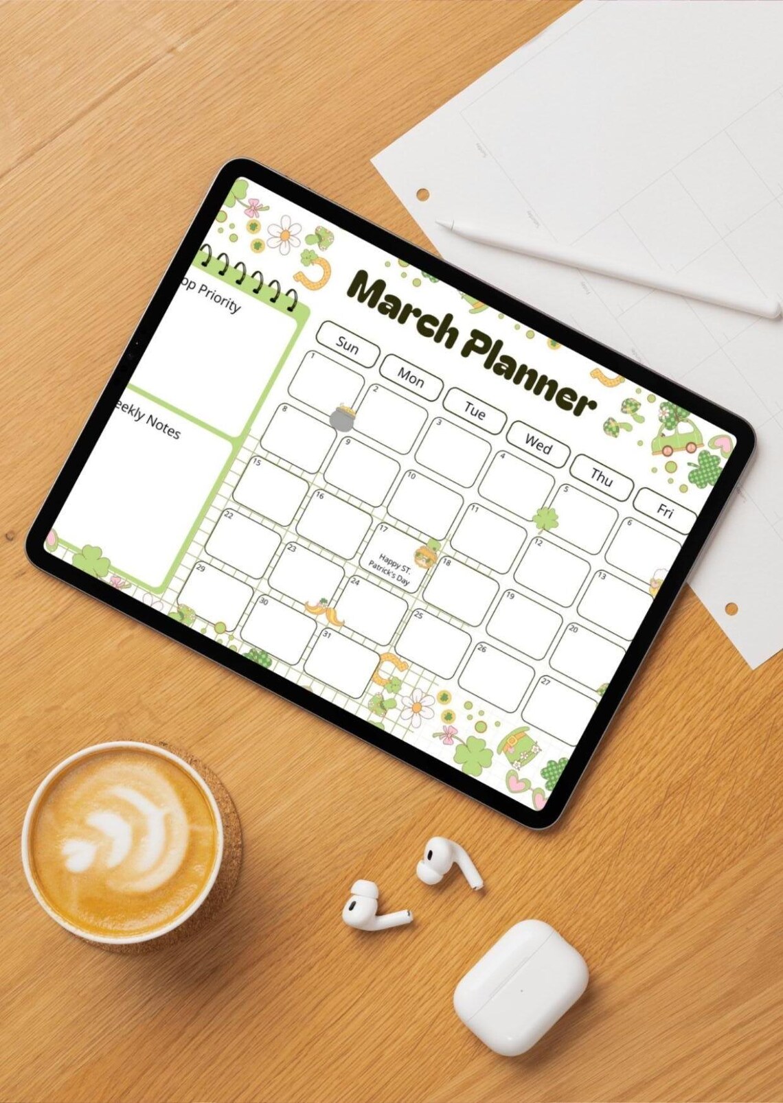 March Planner Printable | Monthly Schedule, Goals, Tasks (digital ...