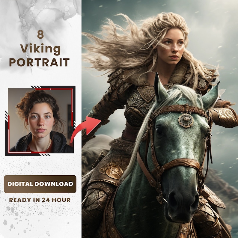 Custom Viking Portrait From Photo Renaissance Portrait Viking Custom ...