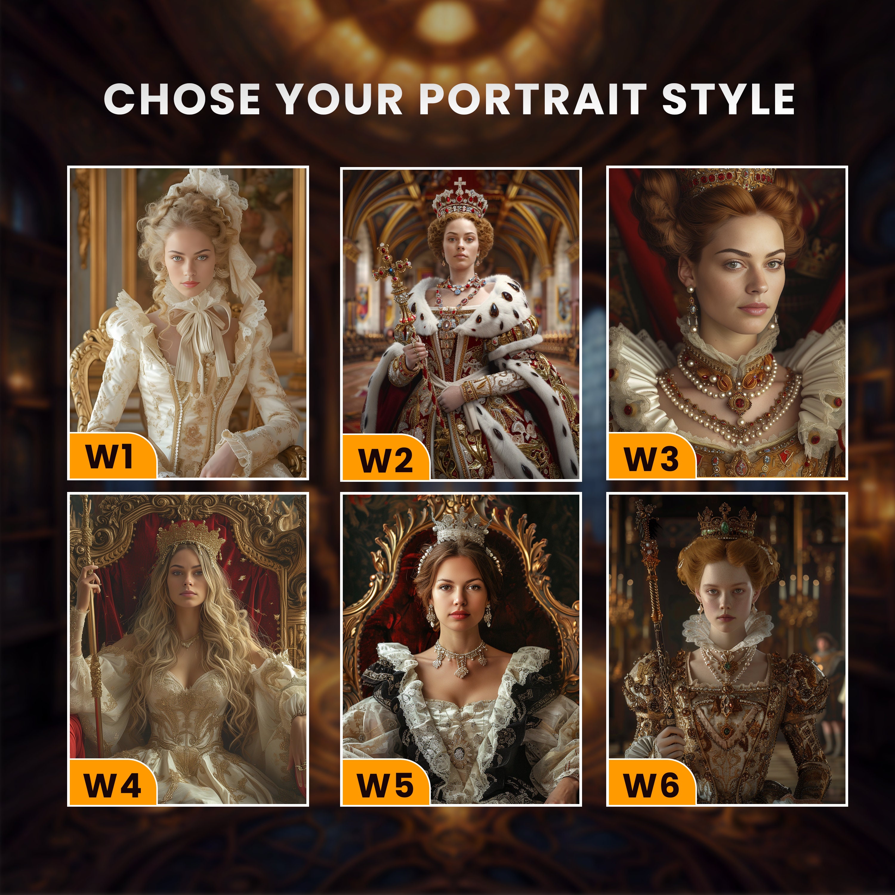 Custom Queen Royal Portrait From Photo, Renaissance Portrait, Custom ...