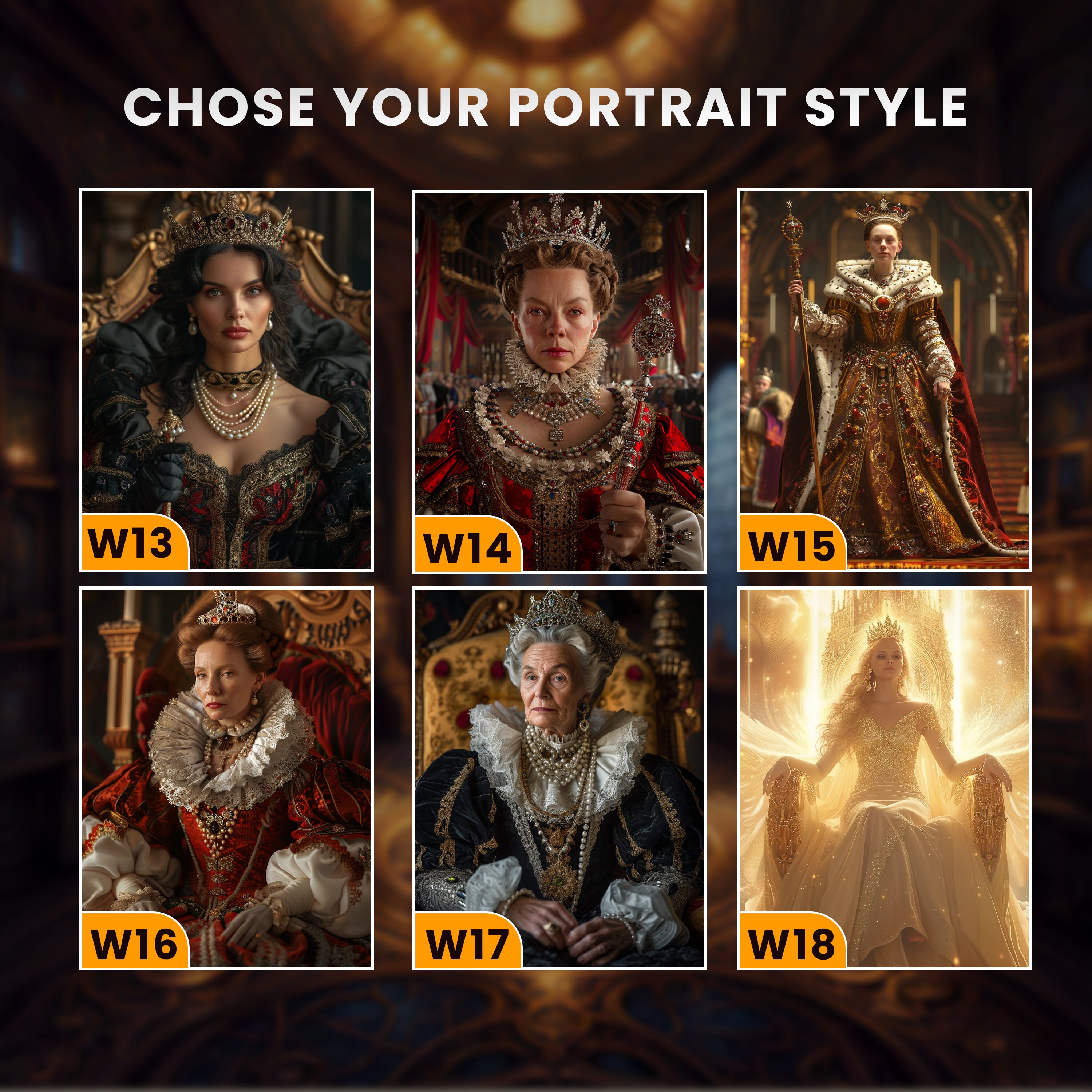 Custom Queen Royal Portrait From Photo, Renaissance Portrait, Custom ...
