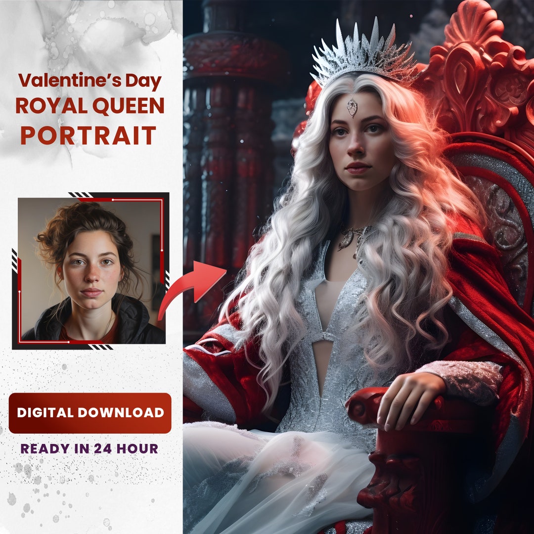 Custom Renaissance Queen Portrait: Personalized Royal Art (digital ...