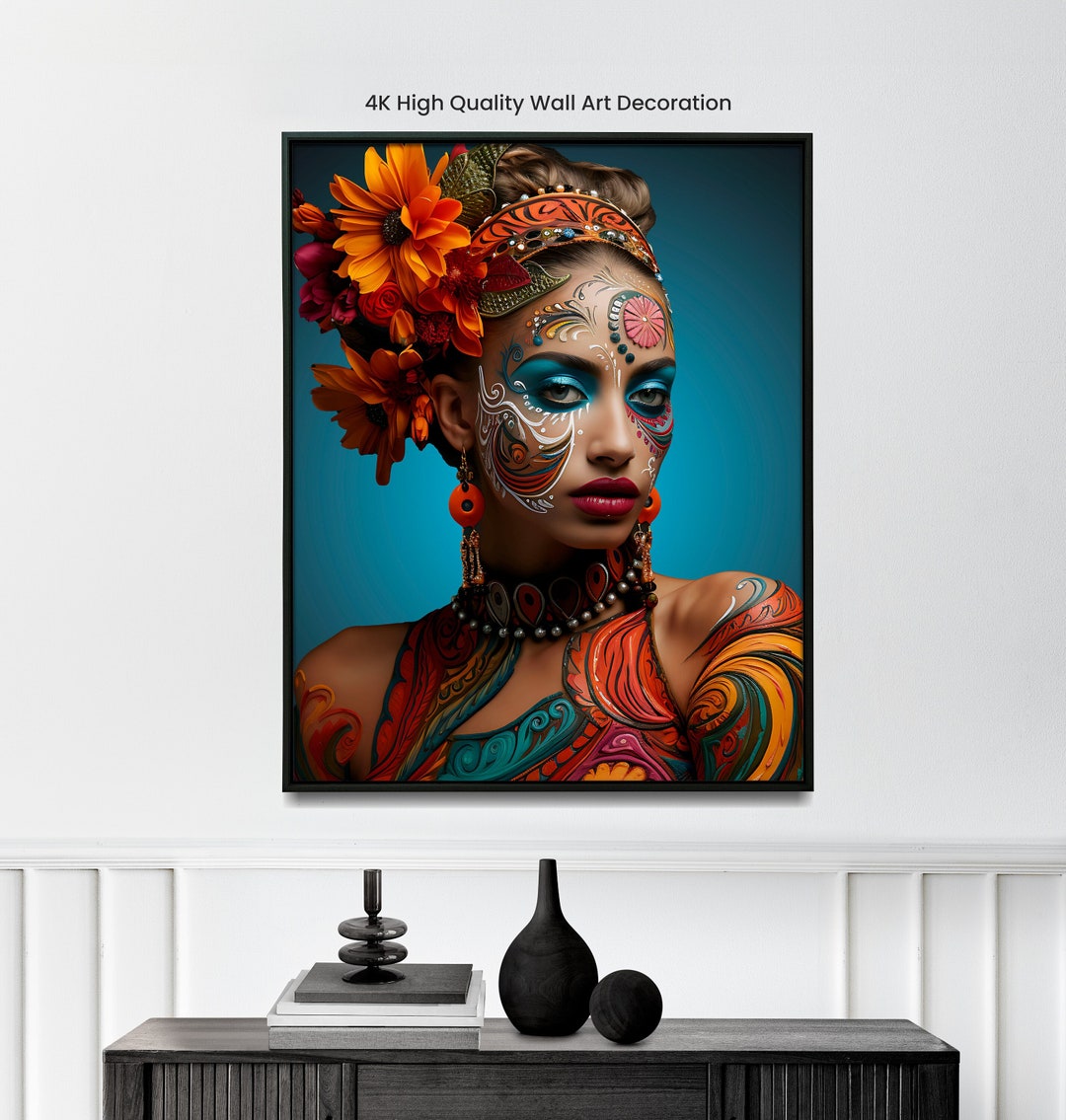 Beautiful Aztec Queen Women Wall Art Premium Digital Product - Etsy
