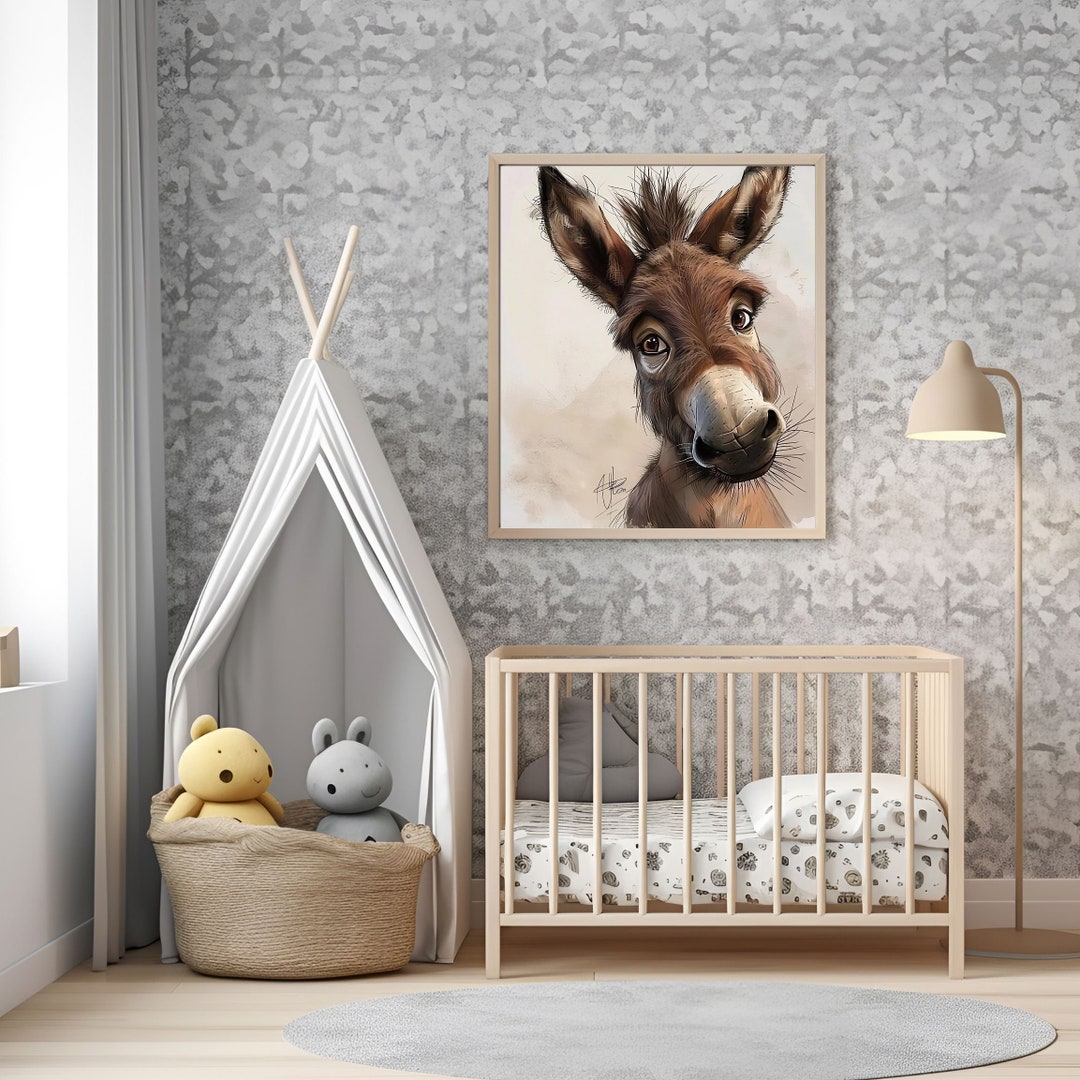 Funny Donkey Wall Art Animals Poster - Etsy