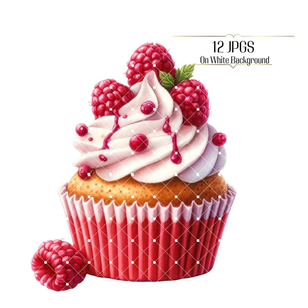 Delicious Cupcake Digital Art Pack, 12 High Resolution Jpgs, Commercial ...