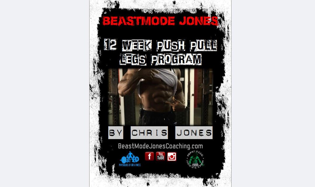 12 Week Push Pull Legs Program Fitness E-book - Etsy