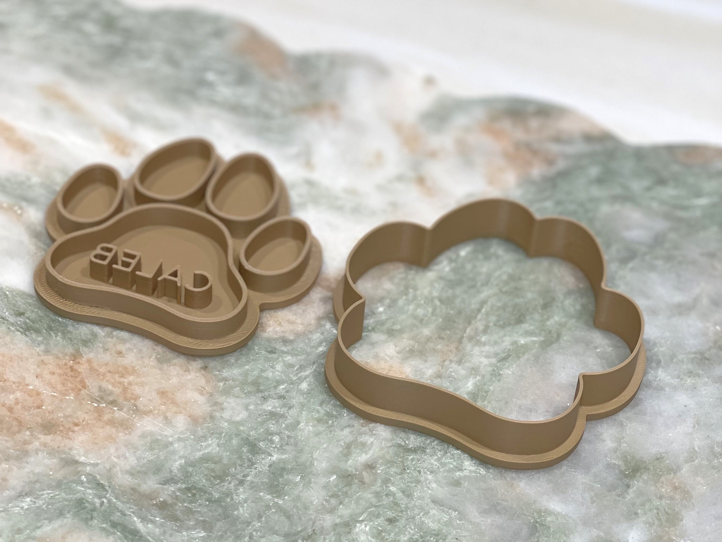 Paw Print Cookie Cutter, With Personalised Pet Name - Etsy