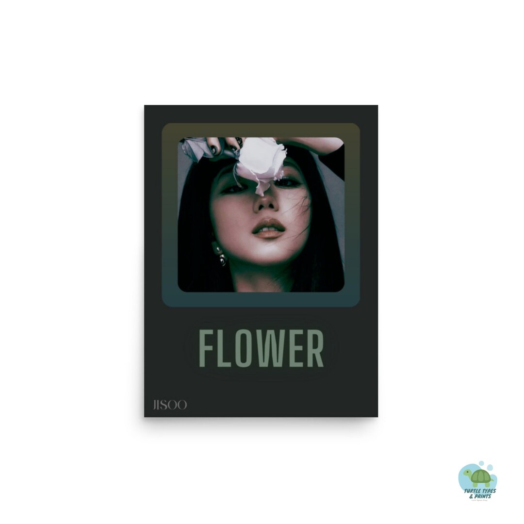 DIGITAL Aesthetic Kpop Wall Print Flower Jisoo of Blackpink Poster to ...