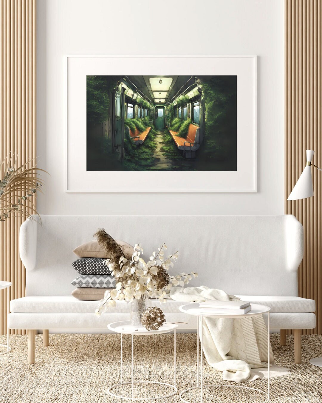 Lofi Art Poster overgrown Subway Abandoned City Covered in Moss ...