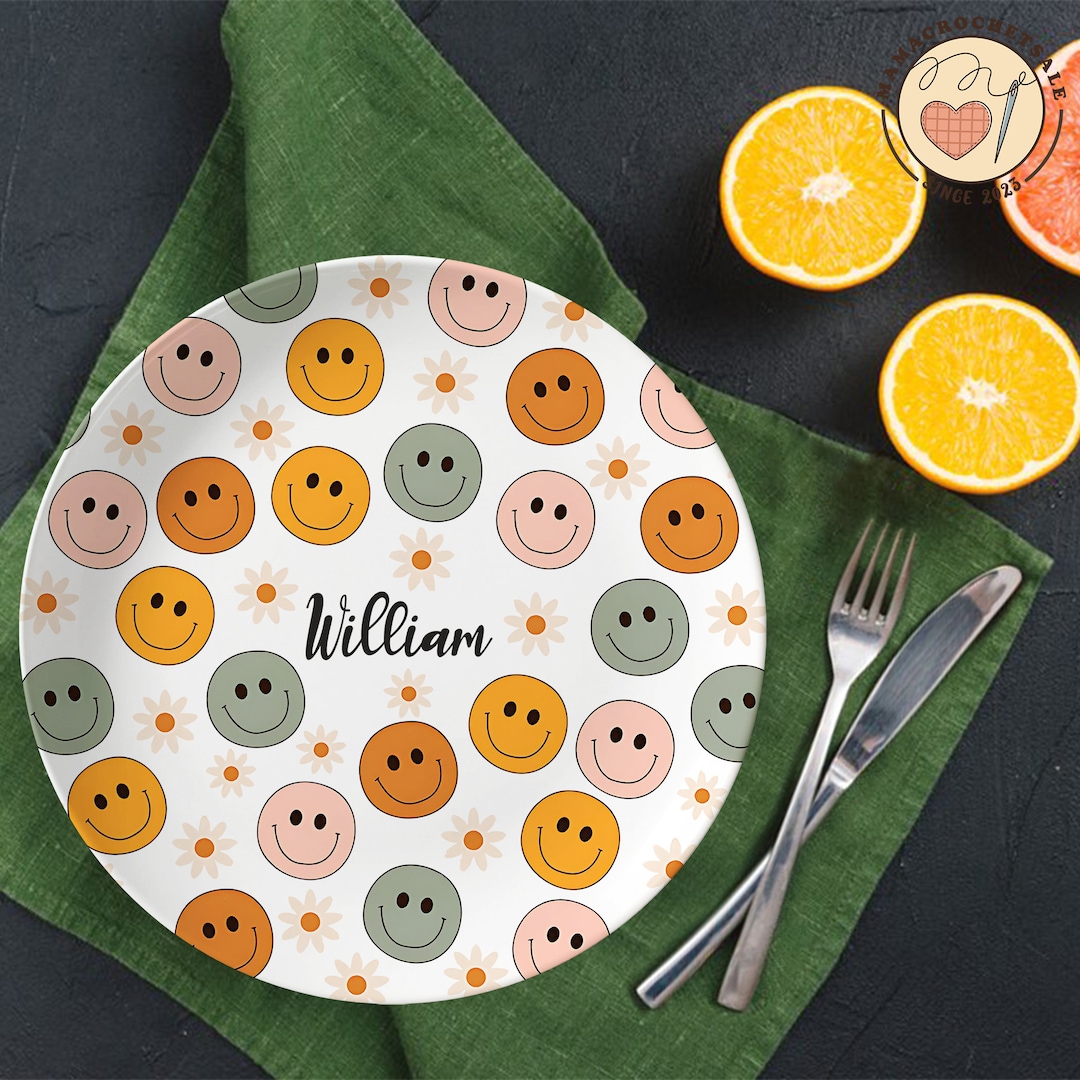 Personalized Plate Girl Emojis Birthday Plate Gift Platter Dinner ...