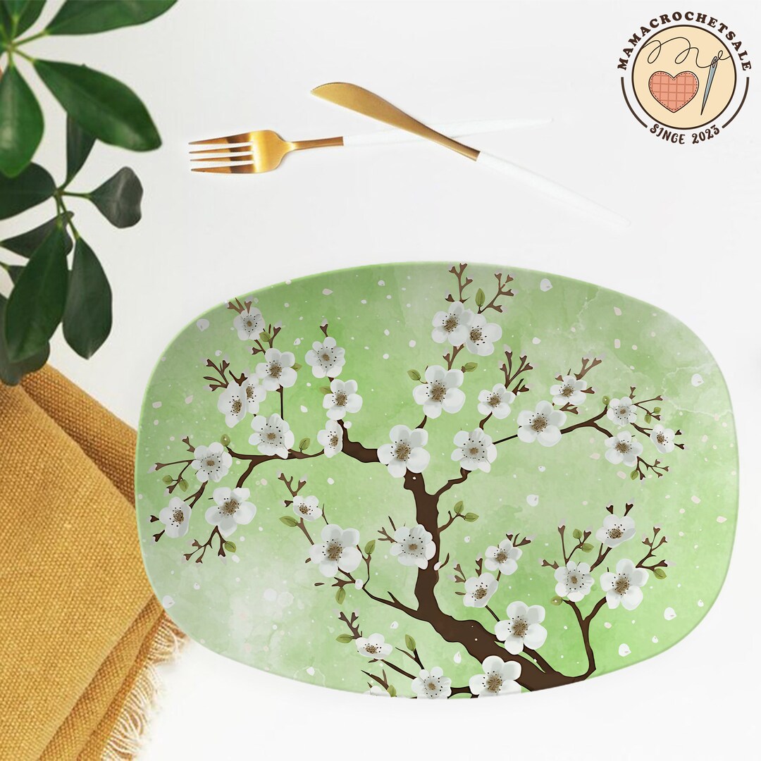 Plate Japanese With Snow Cherry Patterns Japanese, Japanese Dinner ...