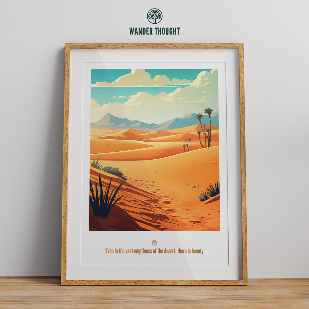 The Sahara Desert Motivational Wall Art Inspirational Wall Art ...
