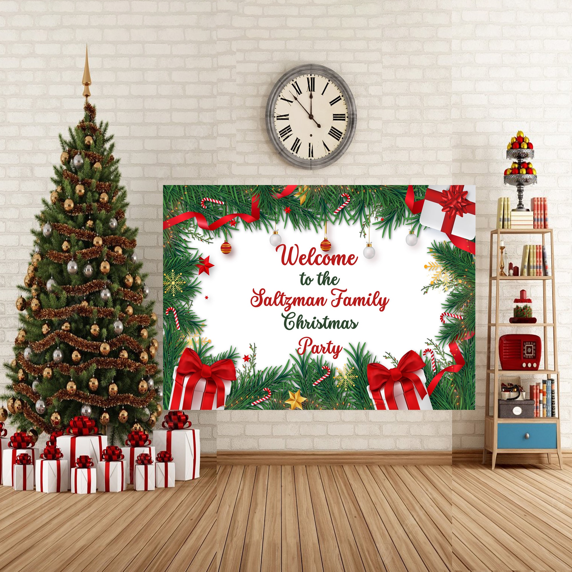 Christmas Party Welcome Sign, Christmas Welcome Sign Template,christmas ...