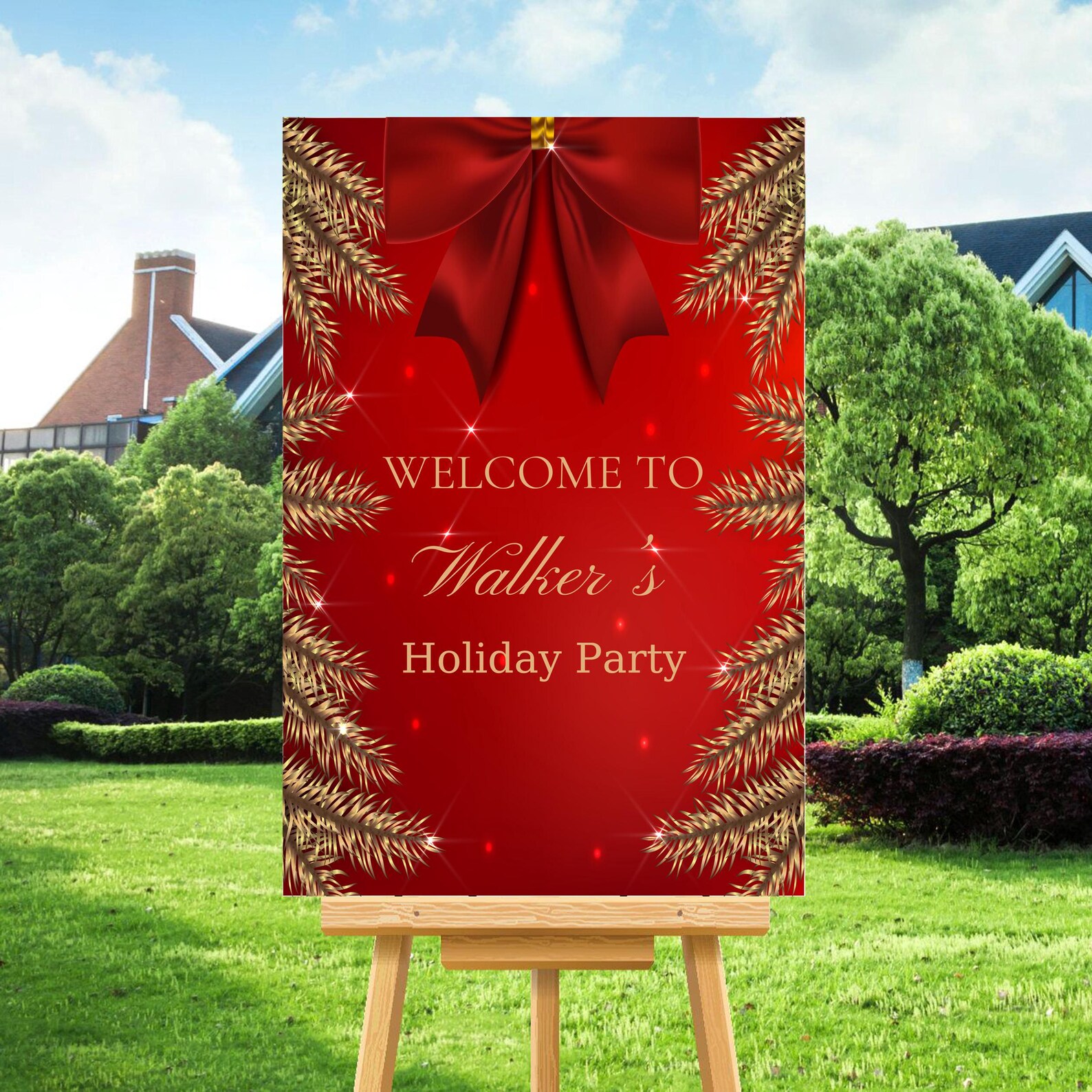 Christmas Party Welcome Sign , Christmas Welcome Sign Template ...