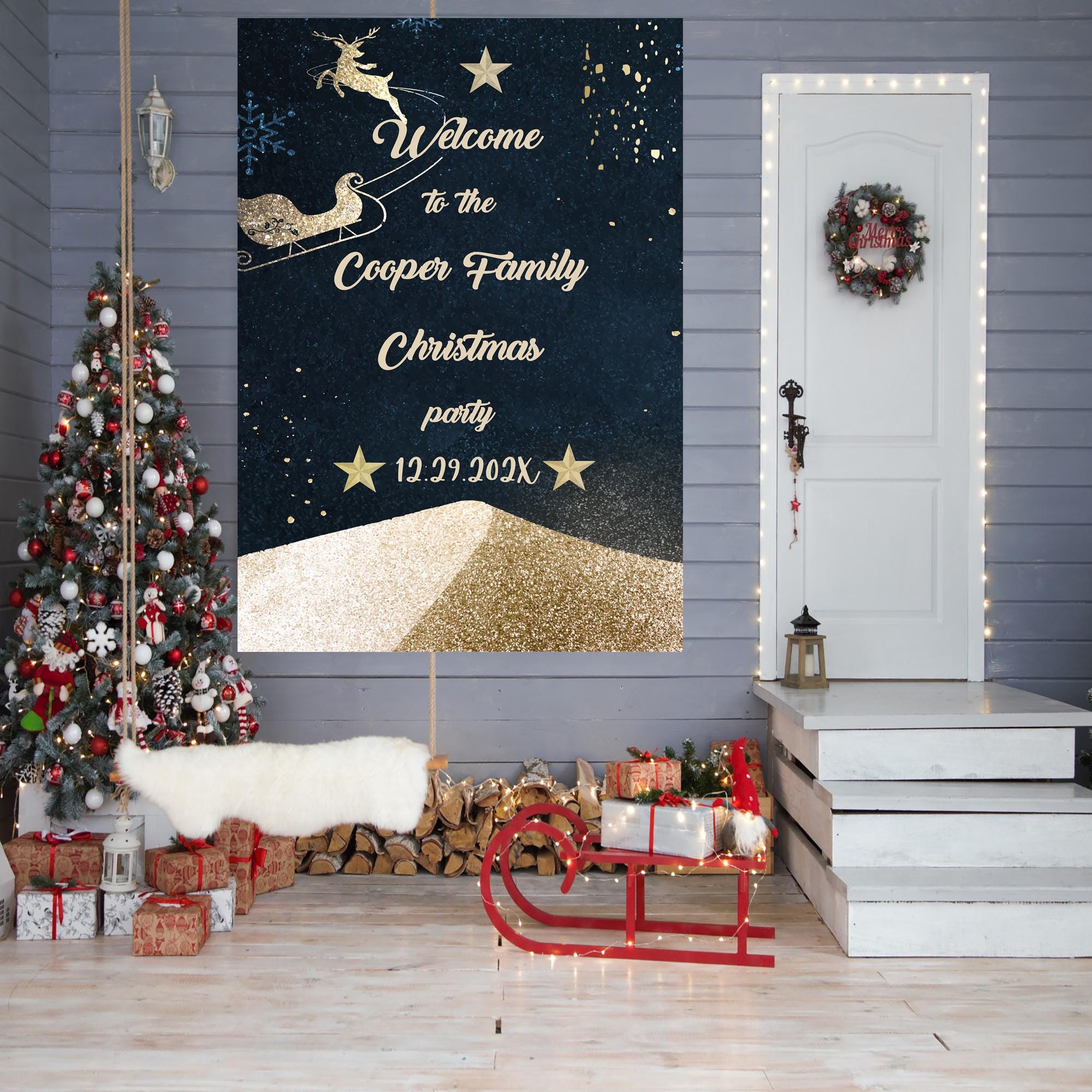 Christmas Party Welcome Sign , Christmas Welcome Sign Template ...