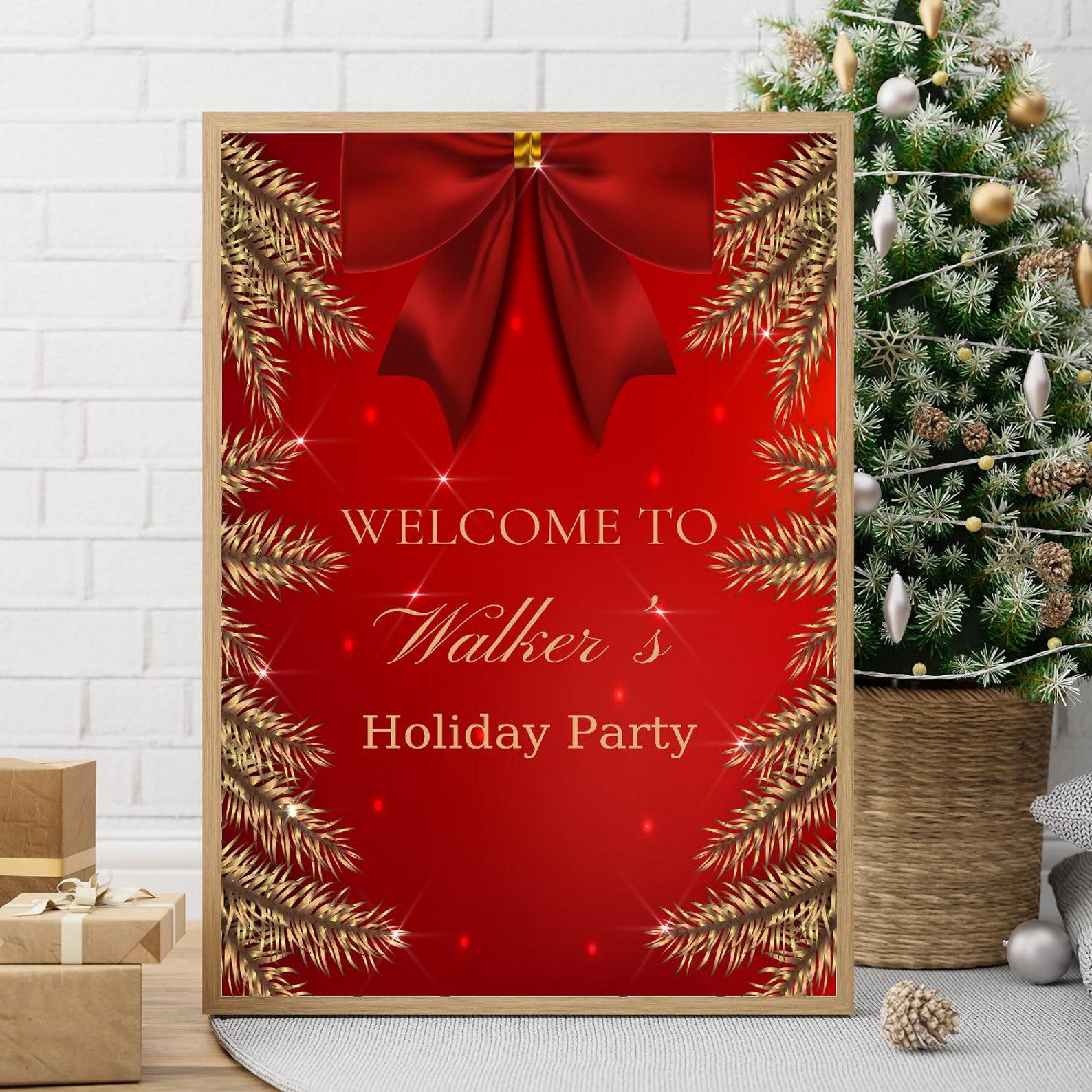 Christmas Party Welcome Sign , Christmas Welcome Sign Template ...