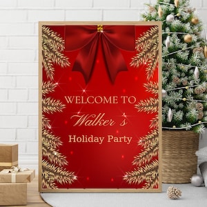 Christmas Party Welcome Sign , Christmas Welcome Sign Template ...