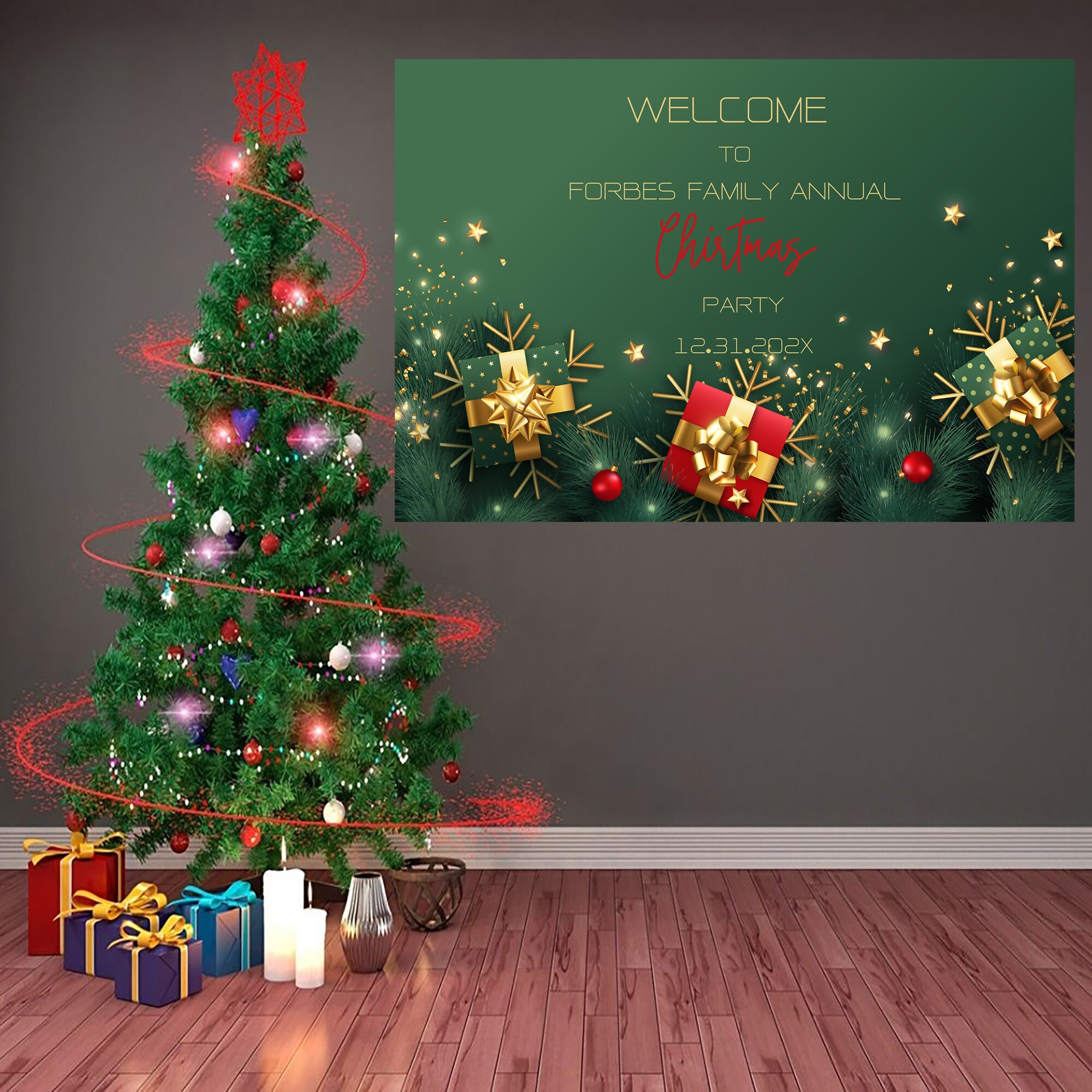 Printable Christmas Welcome Sign , Christmas Party Welcome Sign ...