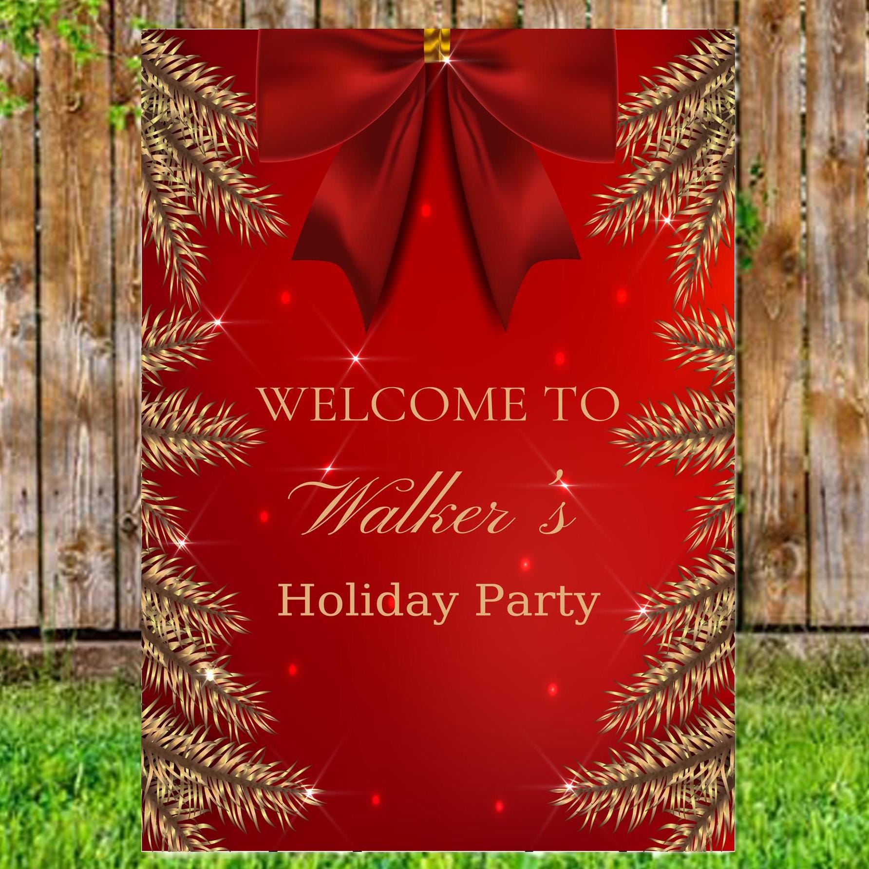 Christmas Party Welcome Sign , Christmas Welcome Sign Template ...