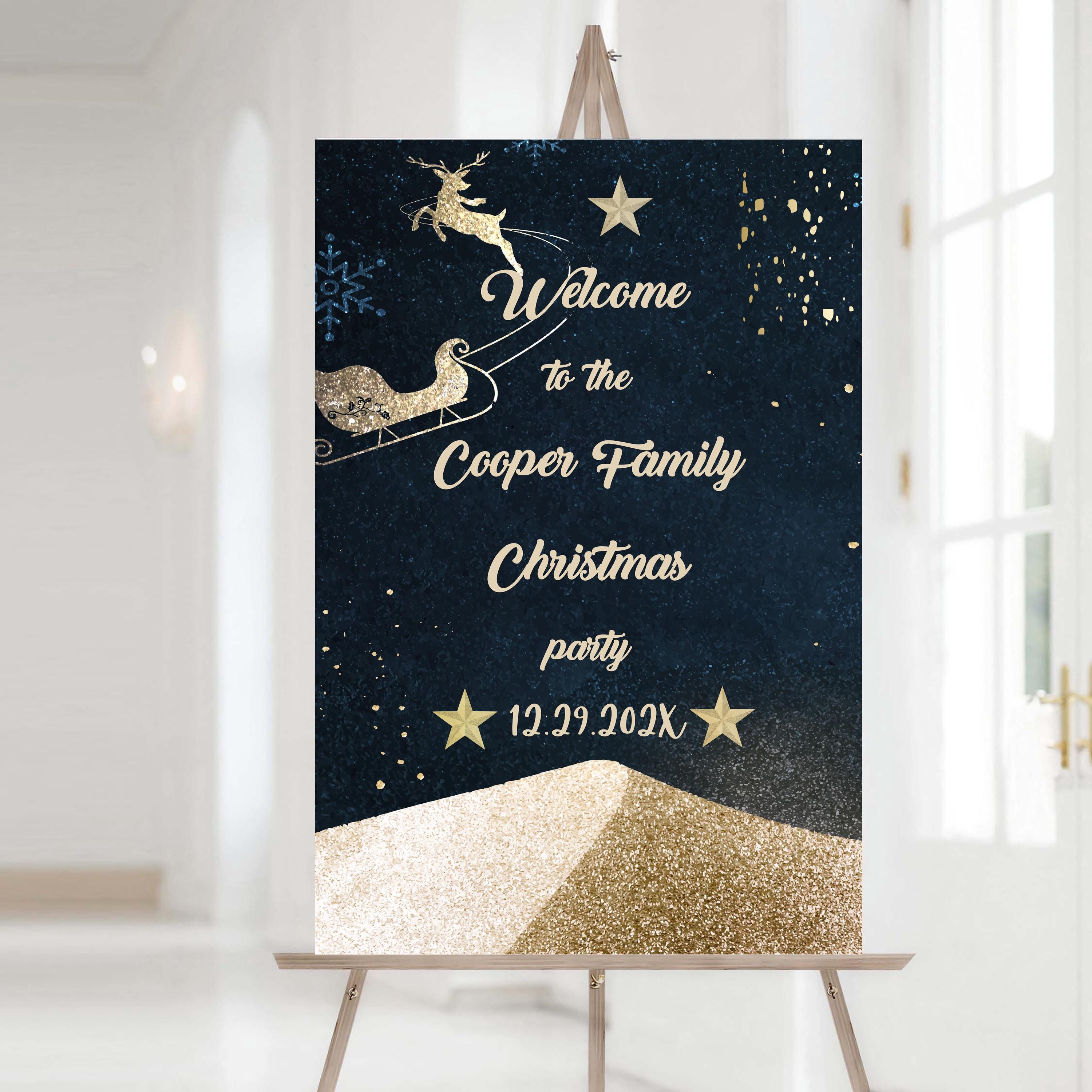 Christmas Party Welcome Sign , Christmas Welcome Sign Template ...