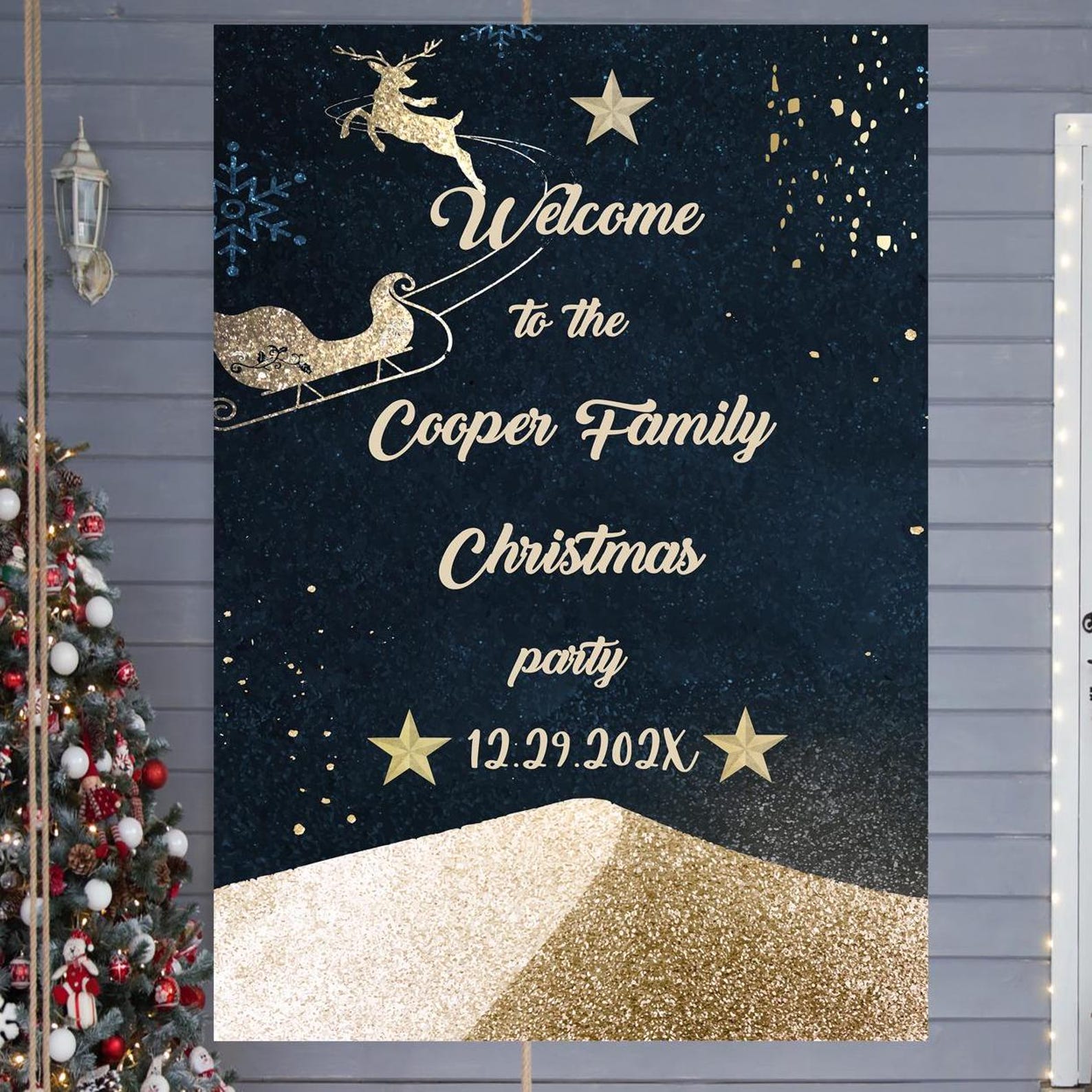 Christmas Party Welcome Sign , Christmas Welcome Sign Template ...