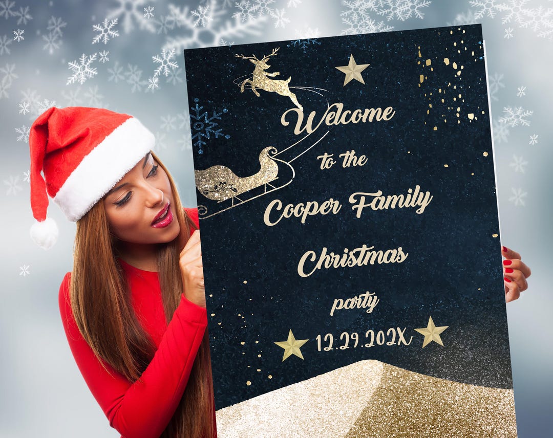 Christmas Party Welcome Sign , Christmas Welcome Sign Template ...