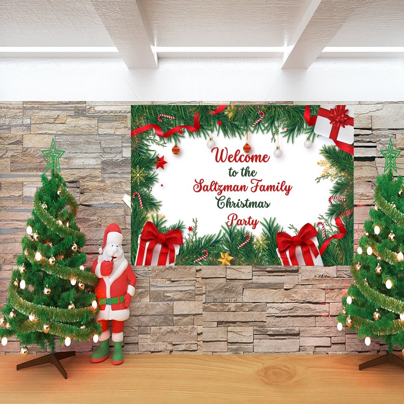 Christmas Party Welcome Sign, Christmas Welcome Sign Template,christmas ...